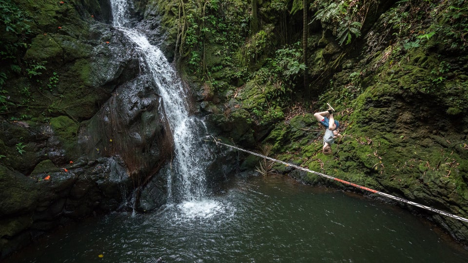 Why Slackline in a Gym When You Could Slackline Over a Waterfall in ...