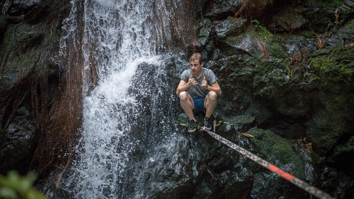 Why Slackline in a Gym When You Could Slackline Over a Waterfall in ...