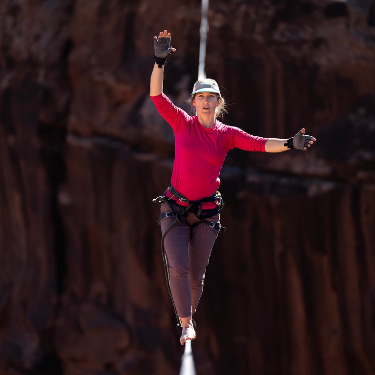 The Hardest Part of Learning to Highline? Overcoming Primal Fear.