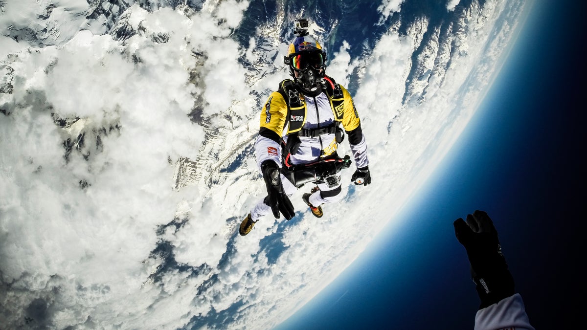 Skydiving Toward Europe's Tallest Mountain