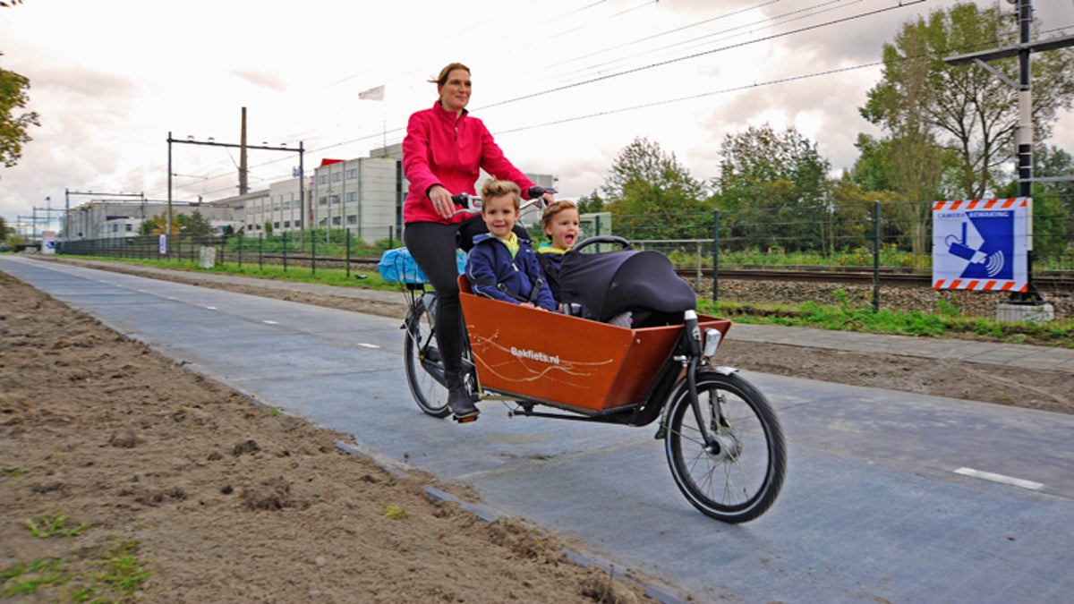 World's First Solar Road Opening on Bike Path
