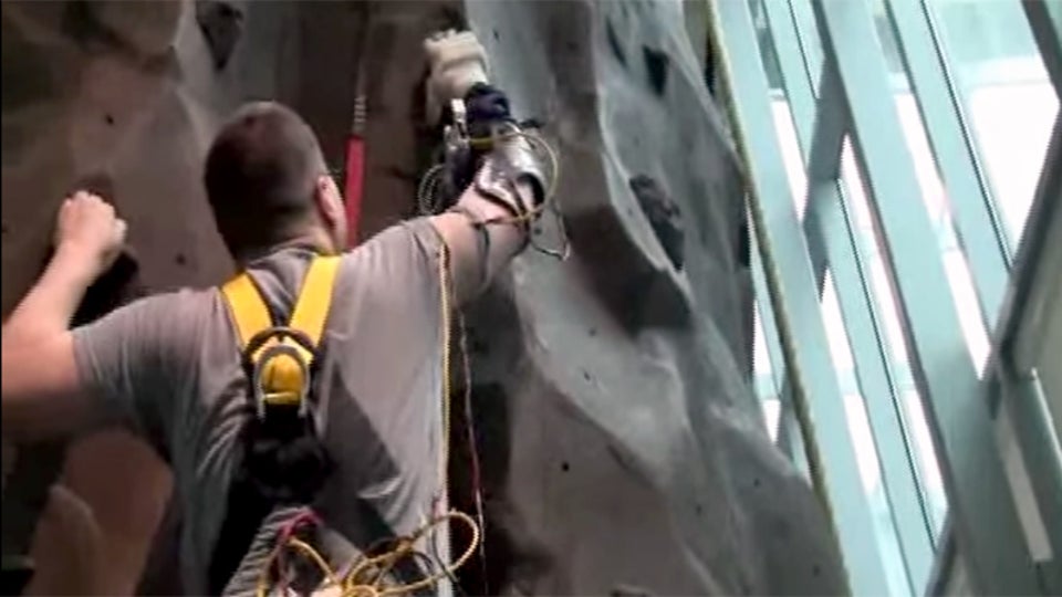 WATCH: Rock Climber Employs Robotic Arm